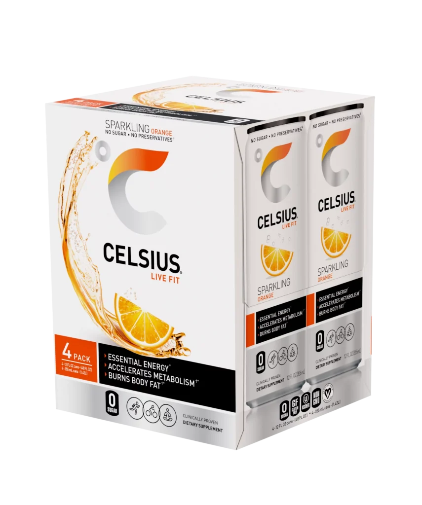 Celsius Orange Sparkling Drink - Vitamins From USA